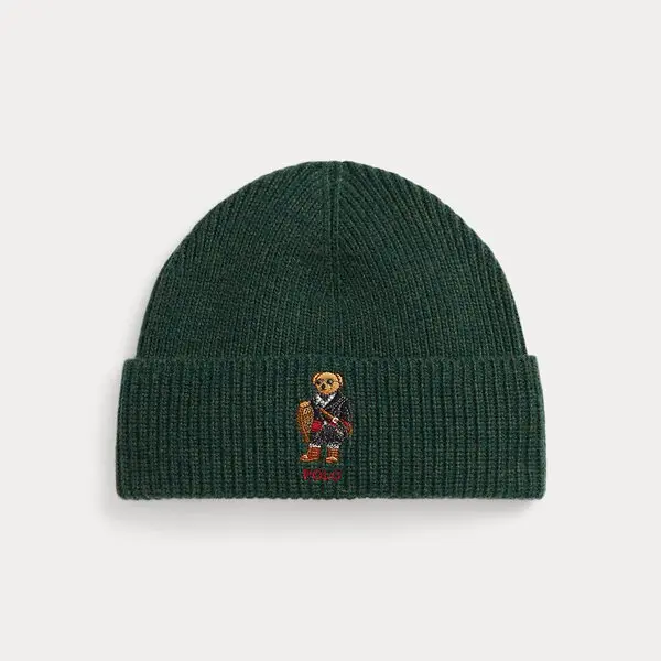 Ralph Lauren Polo Bear Rib-knit Beanie - Hunt Club Green