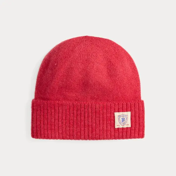 Ralph Lauren Brushed Wool Beanie - Sunrise Red