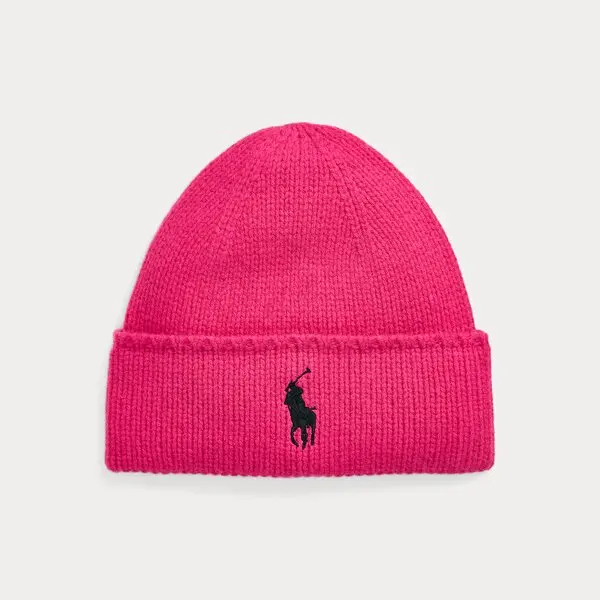 Ralph Lauren Merino Wool Beanie - Blaze Fuchsia
