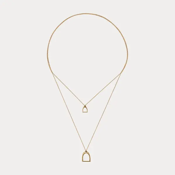 Ralph Lauren Rose Gold Double-stirrup Lariat Necklace - K Rose Gold