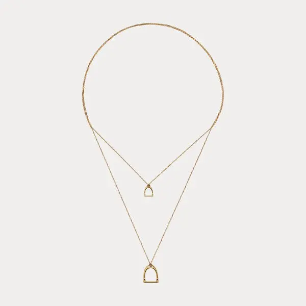 Ralph Lauren Rose Gold Double-stirrup Lariat Necklace - K Rose Gold