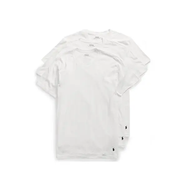 Ralph Lauren Classic Fit Wicking Crew 3-pack - White