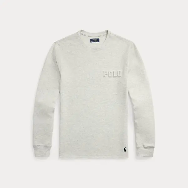 Ralph Lauren Logo Waffle-knit Sleep Shirt - Classic Heather