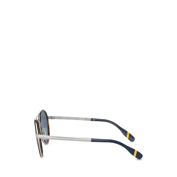 Ralph Lauren Heritage Rowing Stripe Round Sunglasses - Silver