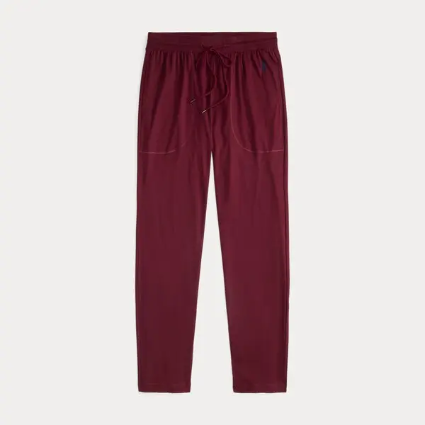 Ralph Lauren Mercerized Cotton Pajama Pant - Classic Wine/cruise Navy