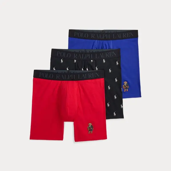 Ralph Lauren 4d-flex Polo Bear Boxer Brief 3-pack - Multi