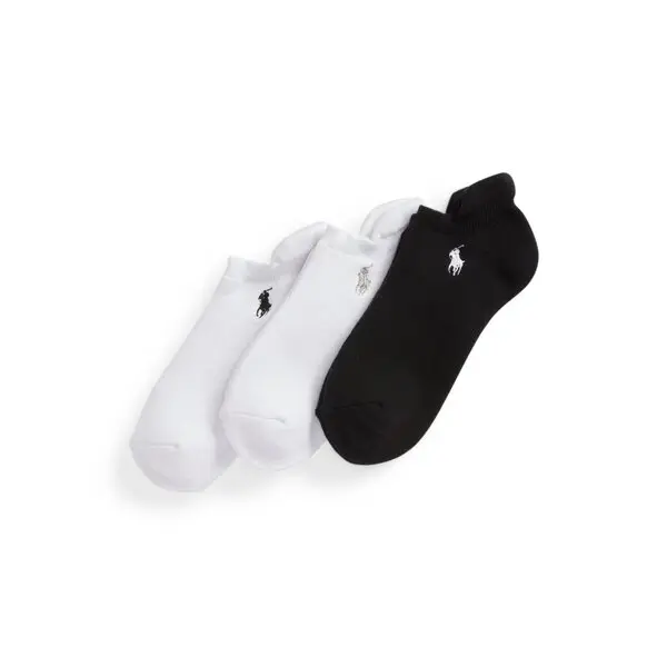Ralph Lauren Cushioned Ankle Socks 3 Pack - Black