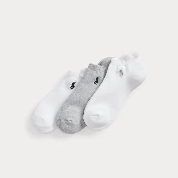 Ralph Lauren Cushioned Ankle Socks 3 Pack - Charcoal