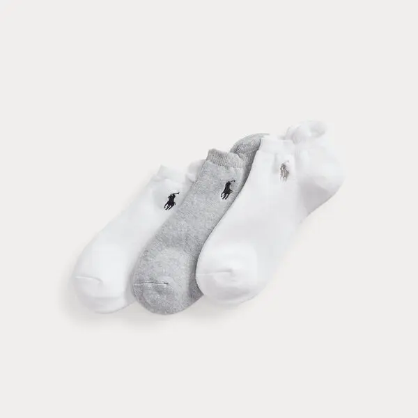 Ralph Lauren Cushioned Ankle Socks 3 Pack - Charcoal