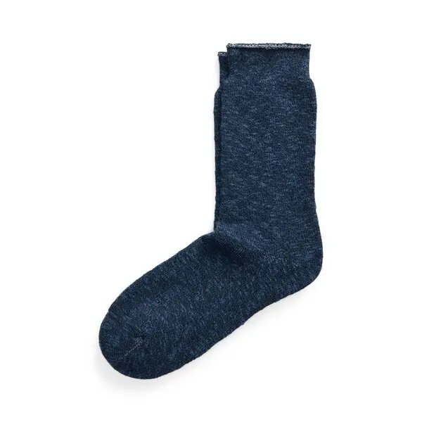 Ralph Lauren Heathered Stretch Cotton-blend Socks - Royal