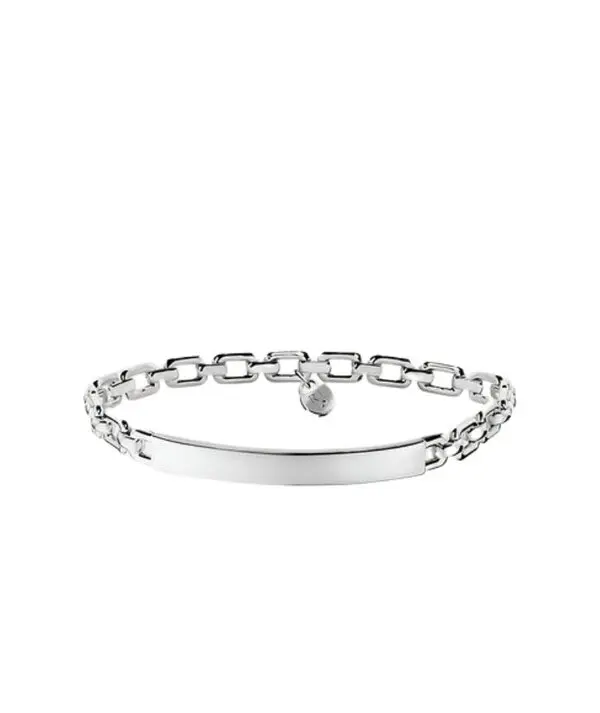 Ralph Lauren Sterling Silver Mini Id Bracelet - Grey