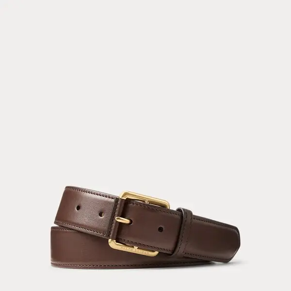 Ralph Lauren Calfskin Roller-buckle Belt - Luggage Brown