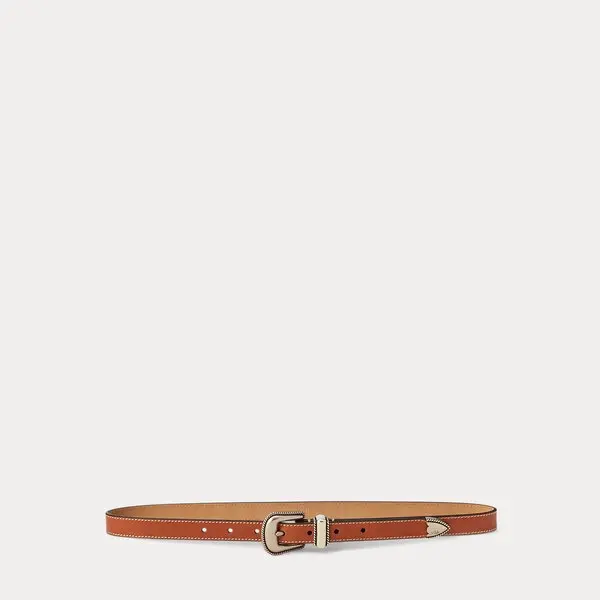 Ralph Lauren Western Vachetta Leather Belt - Cuoio