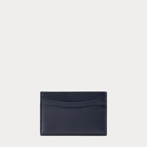 Ralph Lauren Calfskin Card Case - Classic Chairman Navy