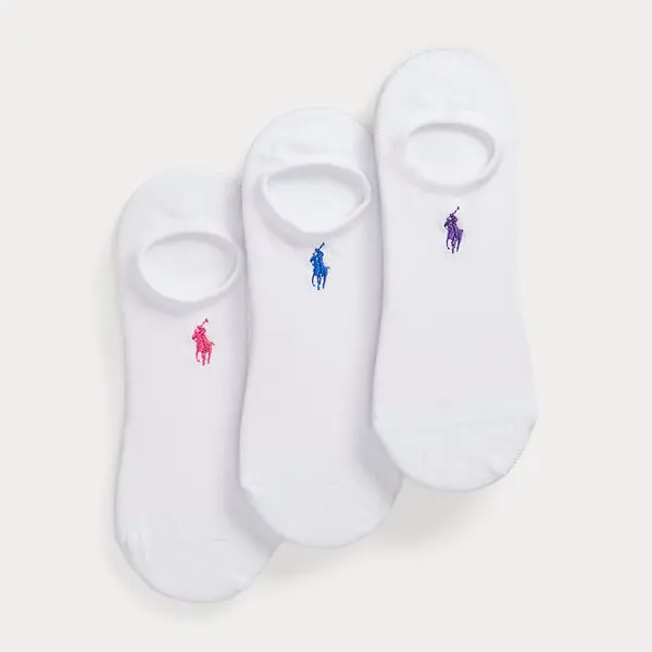 Ralph Lauren Gripper Ankle Socks 6-pack - White