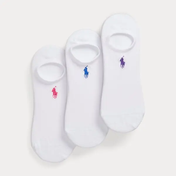 Ralph Lauren Gripper Ankle Socks 6-pack - White