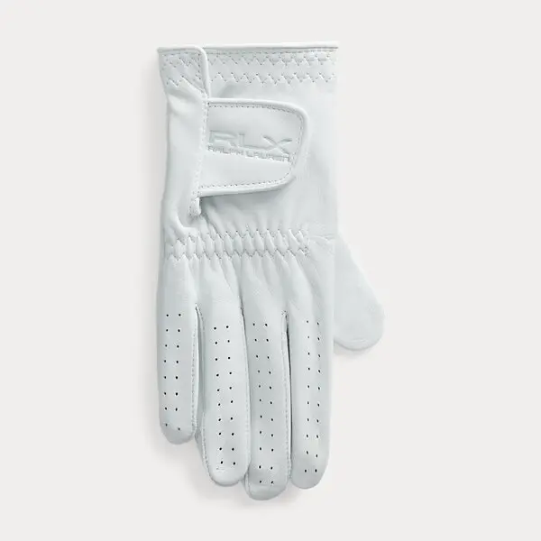 Ralph Lauren Leather Golf Glove Right Hand - White (right)