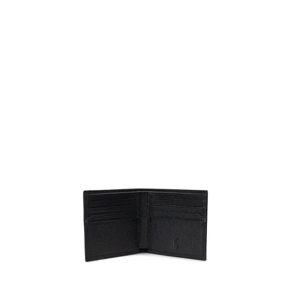 Ralph Lauren Pebbled Leather Billfold Wallet - Black