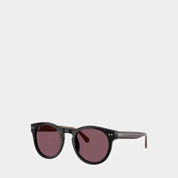 Ralph Lauren Automotive Round Sunglasses - Black