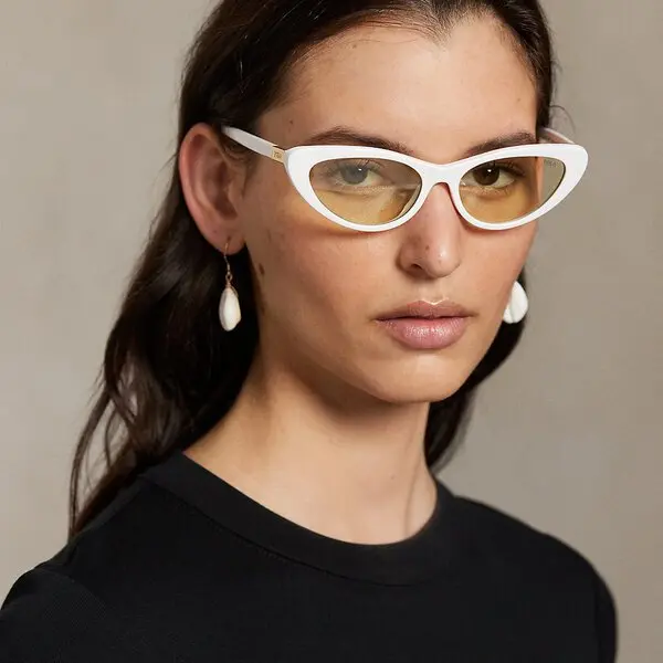 Ralph Lauren Polo Cat-eye Sunglasses - Shiny White