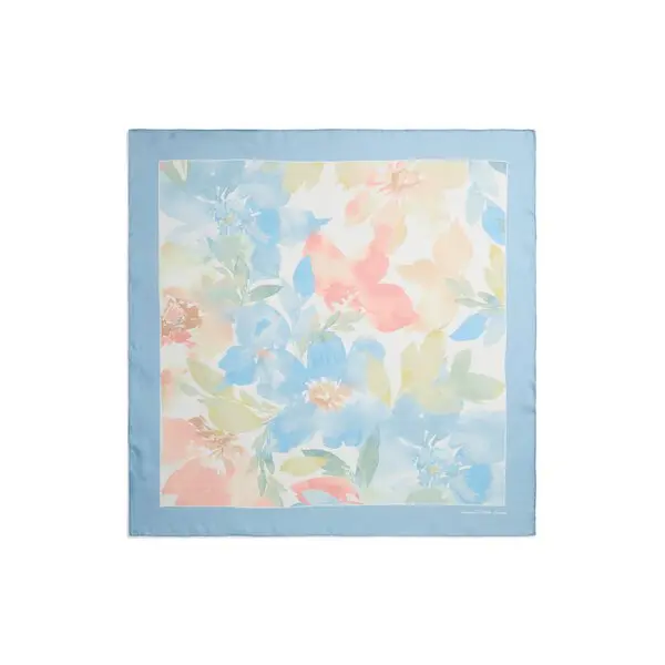 Ralph Lauren Floral Silk Square Scarf - Blue Note