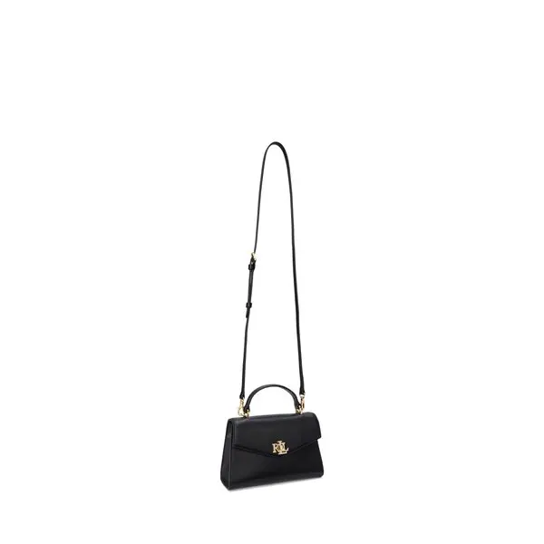 Ralph Lauren Leather Small Farrah Satchel - Black