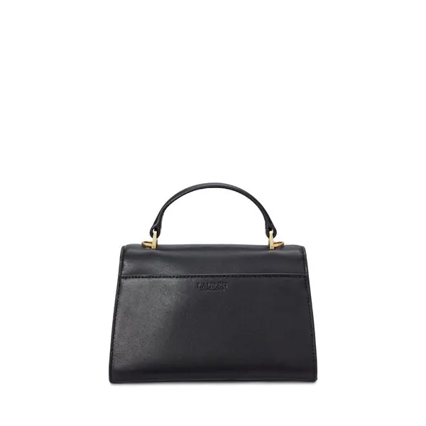 Ralph Lauren Leather Small Farrah Satchel - Black