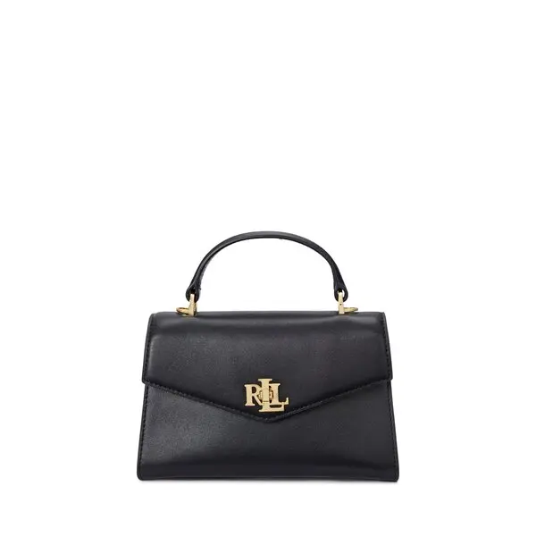 Ralph Lauren Leather Small Farrah Satchel - Black