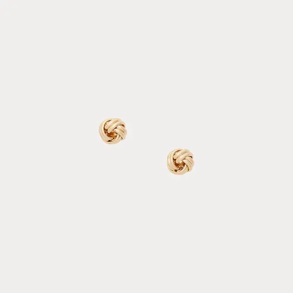 Ralph Lauren Brass Knot Stud Earrings - Gold
