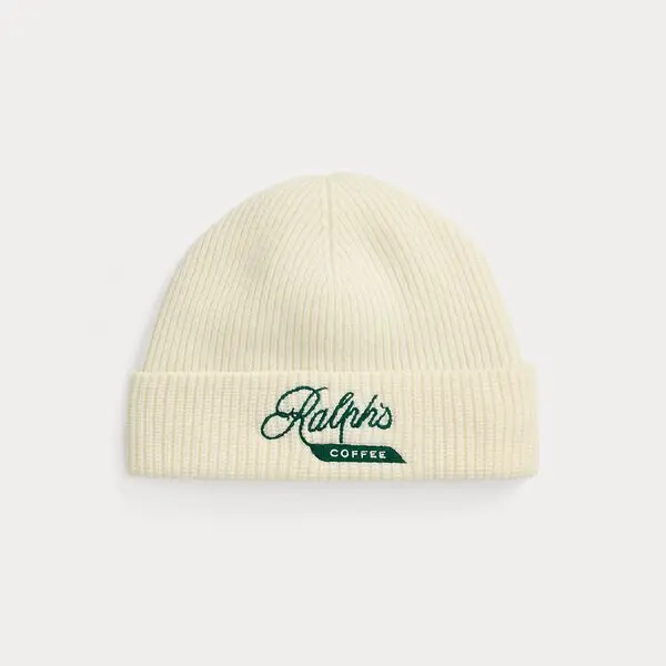 Ralph Lauren S Coffee Wool-blend Beanie - Cream