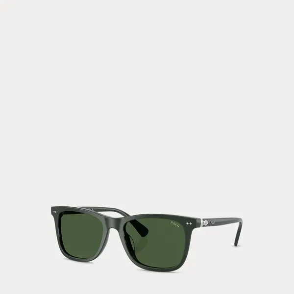 Ralph Lauren Heritage Pen-hinge Square Sunglasses - Shiny Dark Green