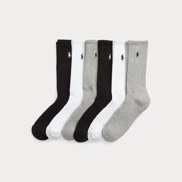 Ralph Lauren Cotton-blend Crew Socks 6-pack - Multi