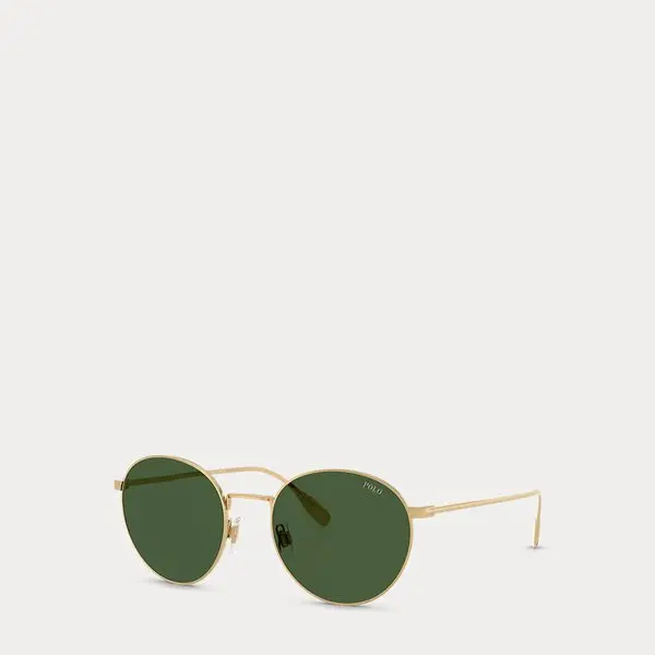 Ralph Lauren Heritage Rowing-stripe Sunglasses - Shiny Gold