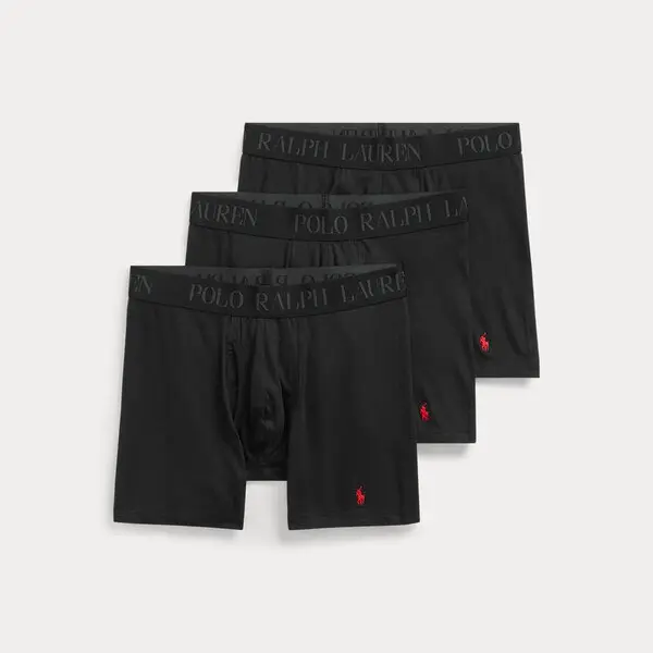 Ralph Lauren 4d-flex Cotton Modal Boxer Brief 3-pack - Black