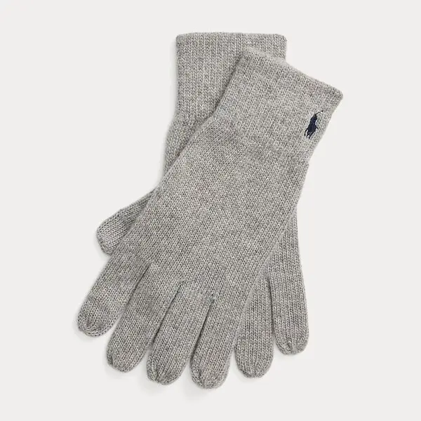 Ralph Lauren Signature Pony Knit Touch Gloves - Classic Grey Heather