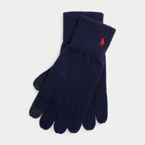 Ralph Lauren Signature Pony Knit Touch Gloves - Classic Navy