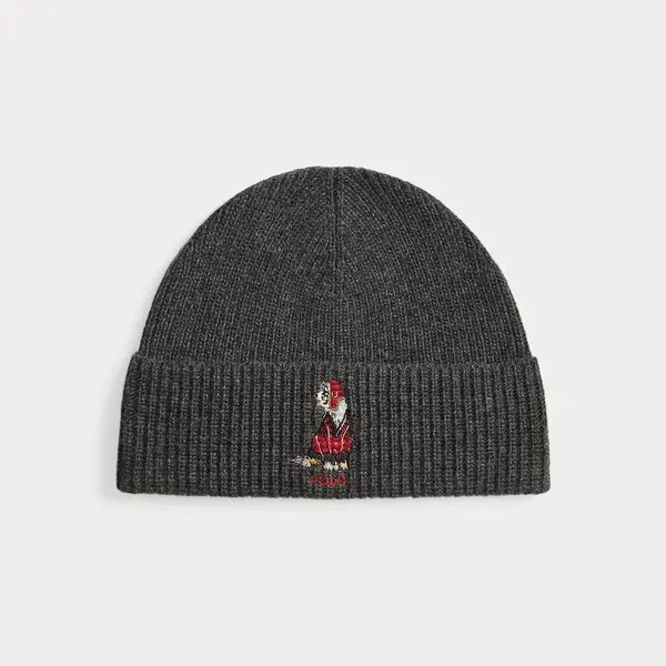 Ralph Lauren Rib-knit Beanie - Charcoal Heather