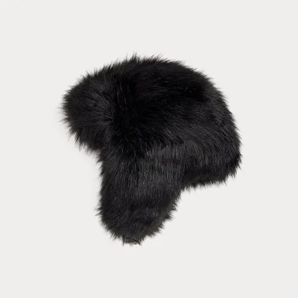Ralph Lauren Faux-fur Trapper Hat - Black