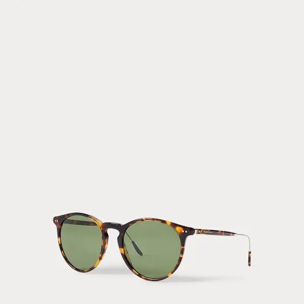 Ralph Lauren Heritage Round Sunglasses - Shiny Antique Havana