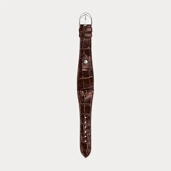 Ralph Lauren Medium Stirrup Alligator Watch Strap - Brown