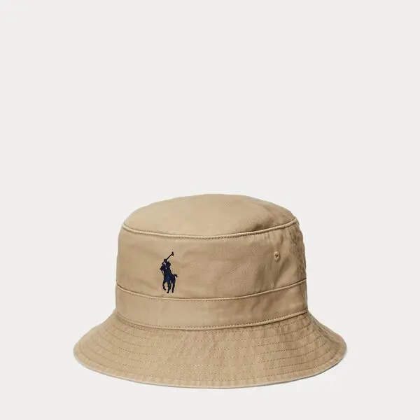Ralph Lauren Cotton Chino Bucket Hat - Cafe Tan