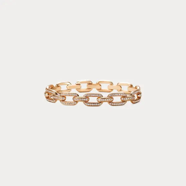Ralph Lauren Pavé Diamond Rose Gold Chain Bracelet - Rose Gold With Diamonds