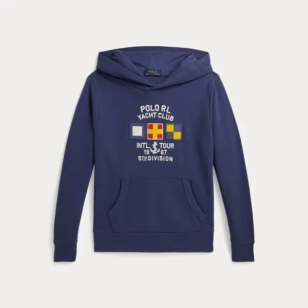 Ralph Lauren Logo French Terry Hoodie - Light Navy
