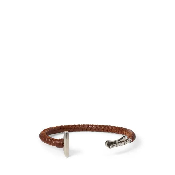 Ralph Lauren Braided Sterling Silver Polo Mallet Cuff