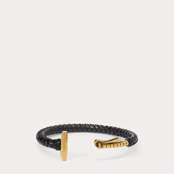 Ralph Lauren Braided Polo Mallet Cuff - Gold Black