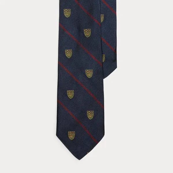 Ralph Lauren Striped Silk Repp Neck Tie - Navy