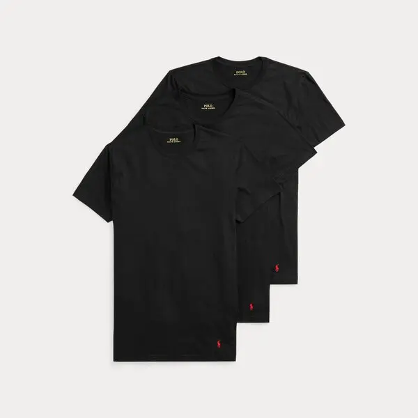 Ralph Lauren Classic Crewneck 3-pack - Black