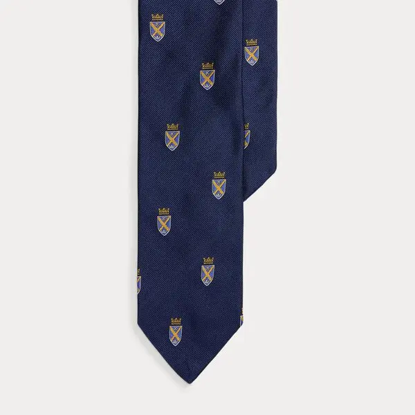 Ralph Lauren Silk Repp Club Tie - Navy