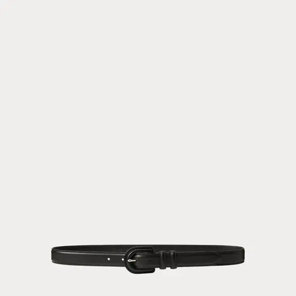 Ralph Lauren Calfskin Buckle Belt - Black