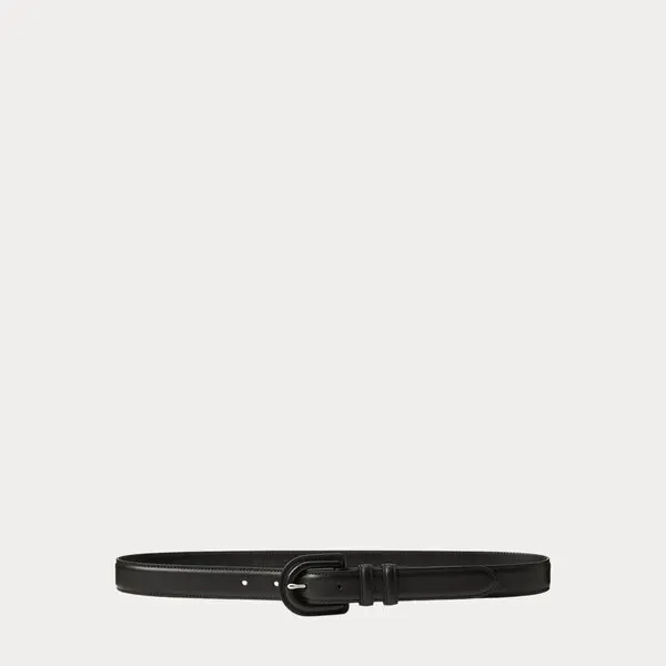 Ralph Lauren Calfskin Buckle Belt - Black